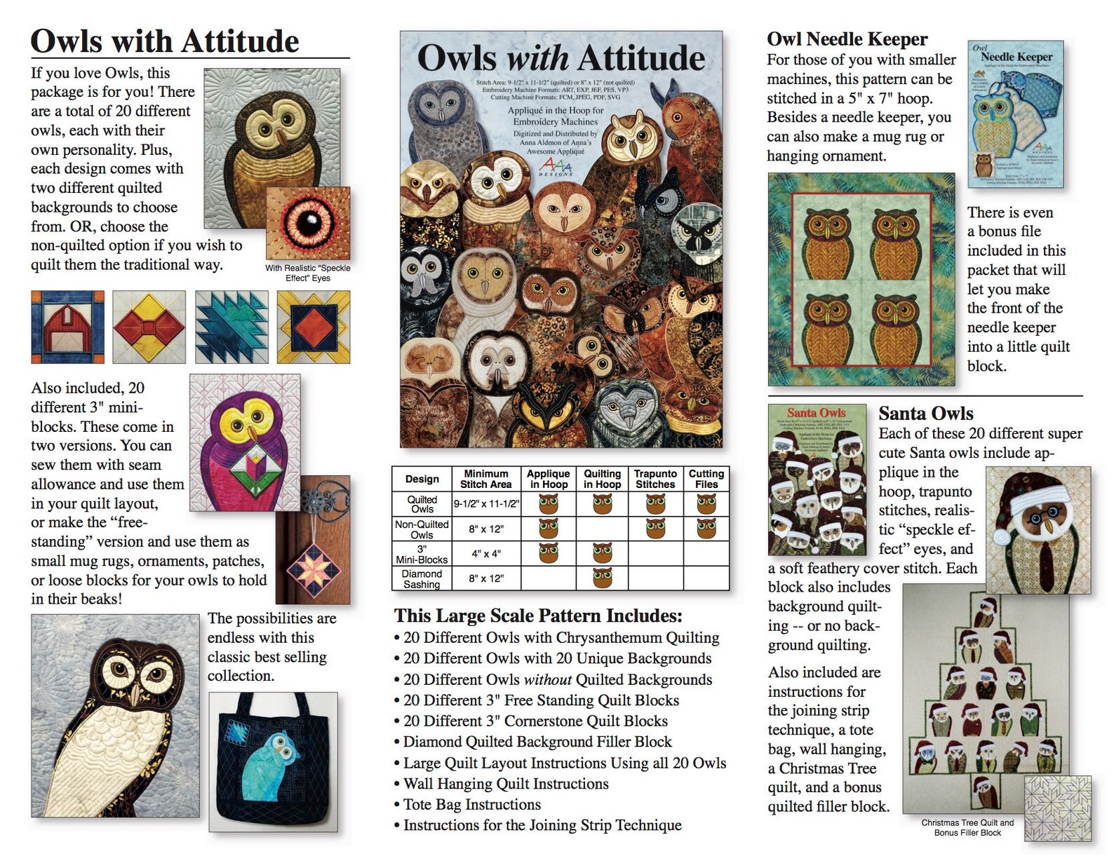 Digitized Owls With ATTITUDE Applique in the Hoop for - Etsy