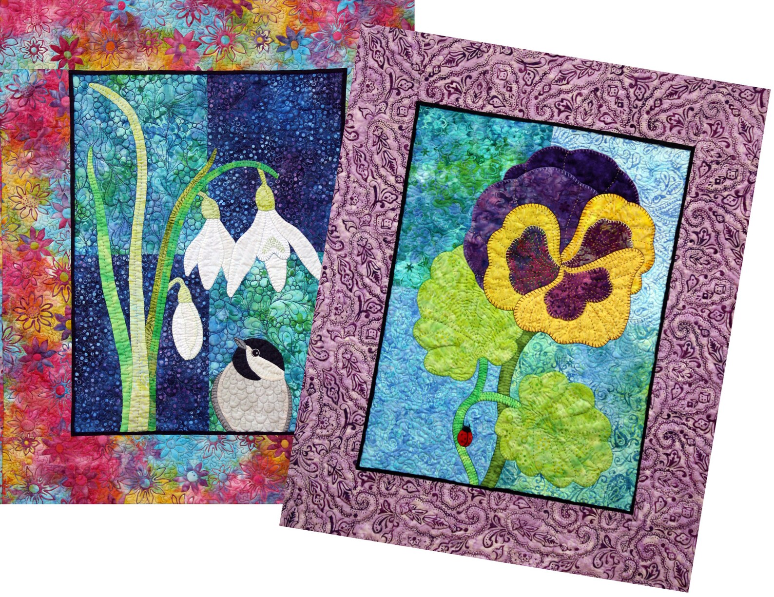 Pattern Pansy Flower Wallhanging Quilt Pattern Art Quilt - Etsy