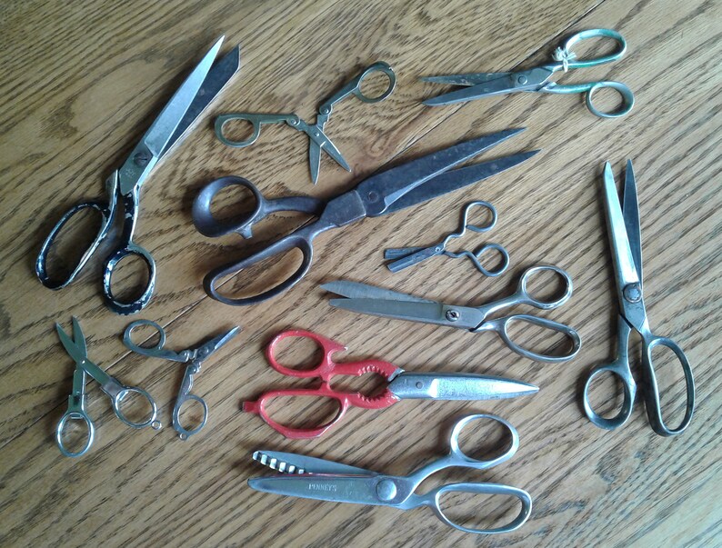 Assorted Vintage Scissors Kitchen Shears Wool Scissors - Etsy