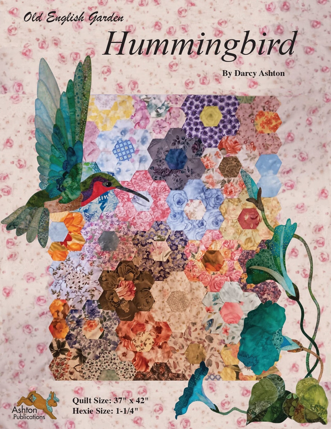 English Paper Piecing Pattern, Hummingbird Quilt With Morning Glory ...