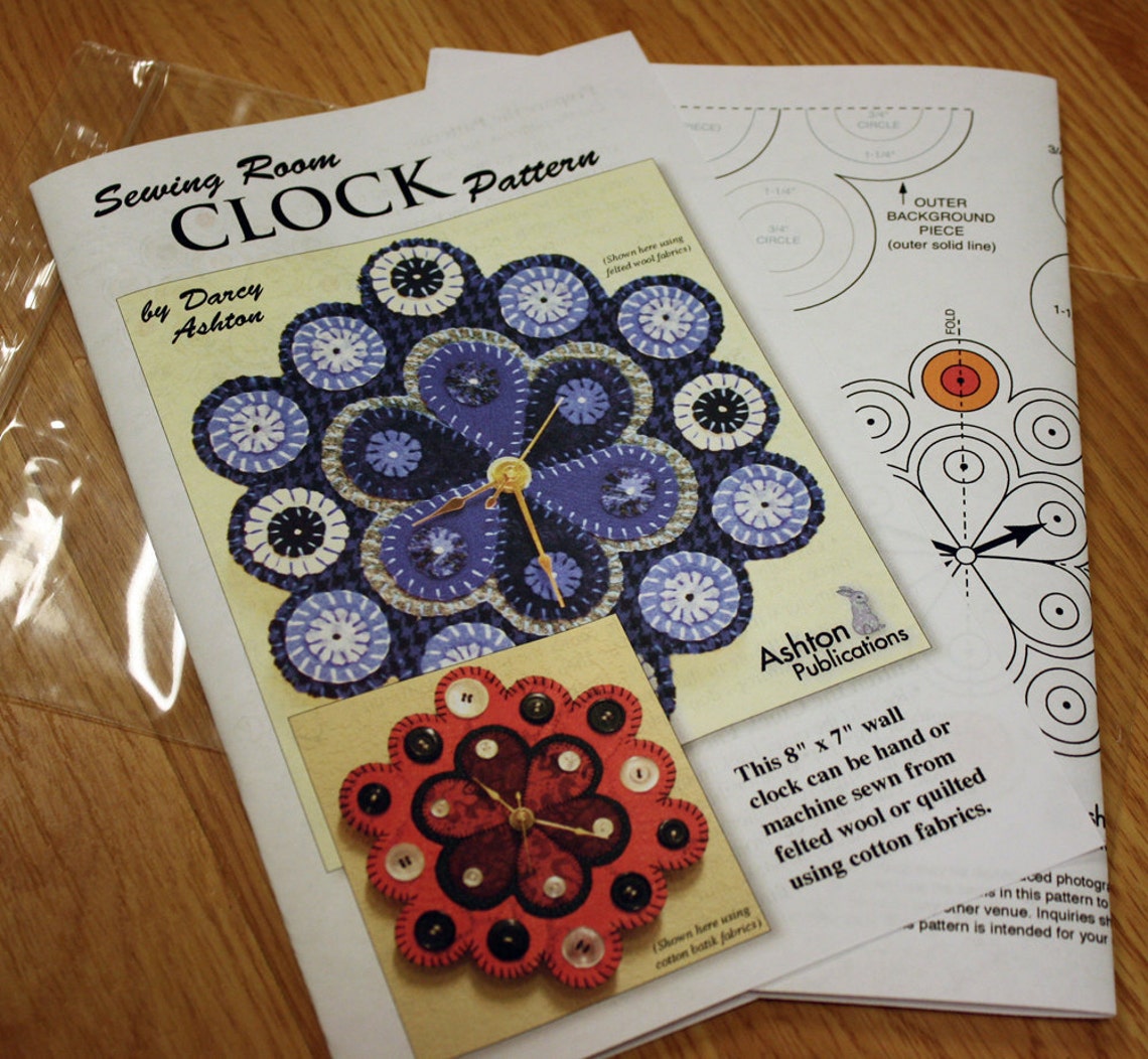 Pdf Wool Pattern Pdf Instant Download Sewing Room Clock - Etsy