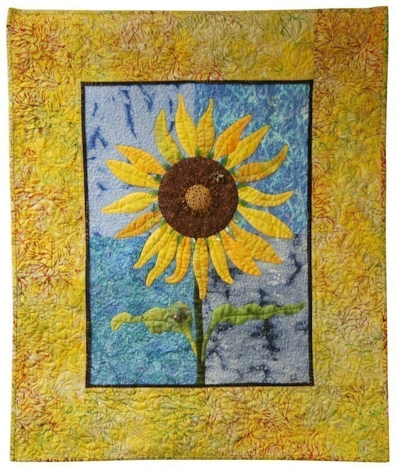Pdf SUNFLOWER Instant Download .pdf Applique Sunflower - Etsy