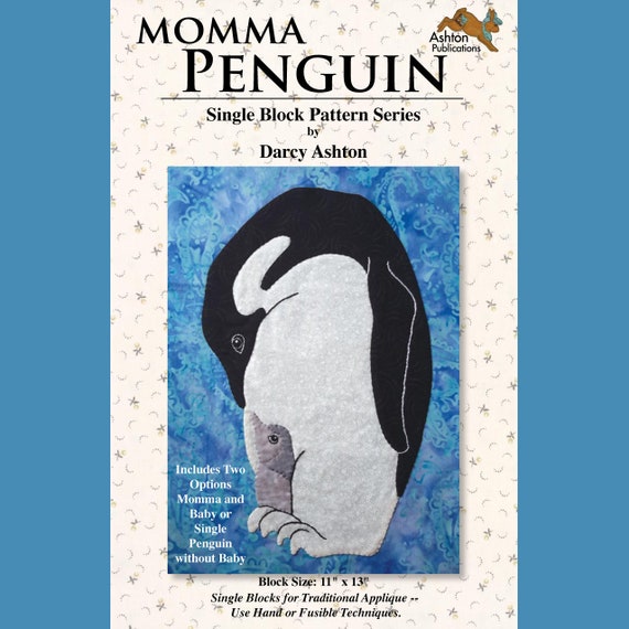 Pdf PENGUIN Single Block Pdf Instant Download Traditional | Etsy