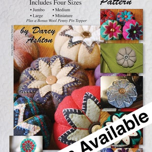 Handmade, Wool Sewing Pins, Pincushion Ornaments, Wool Pintopper ...