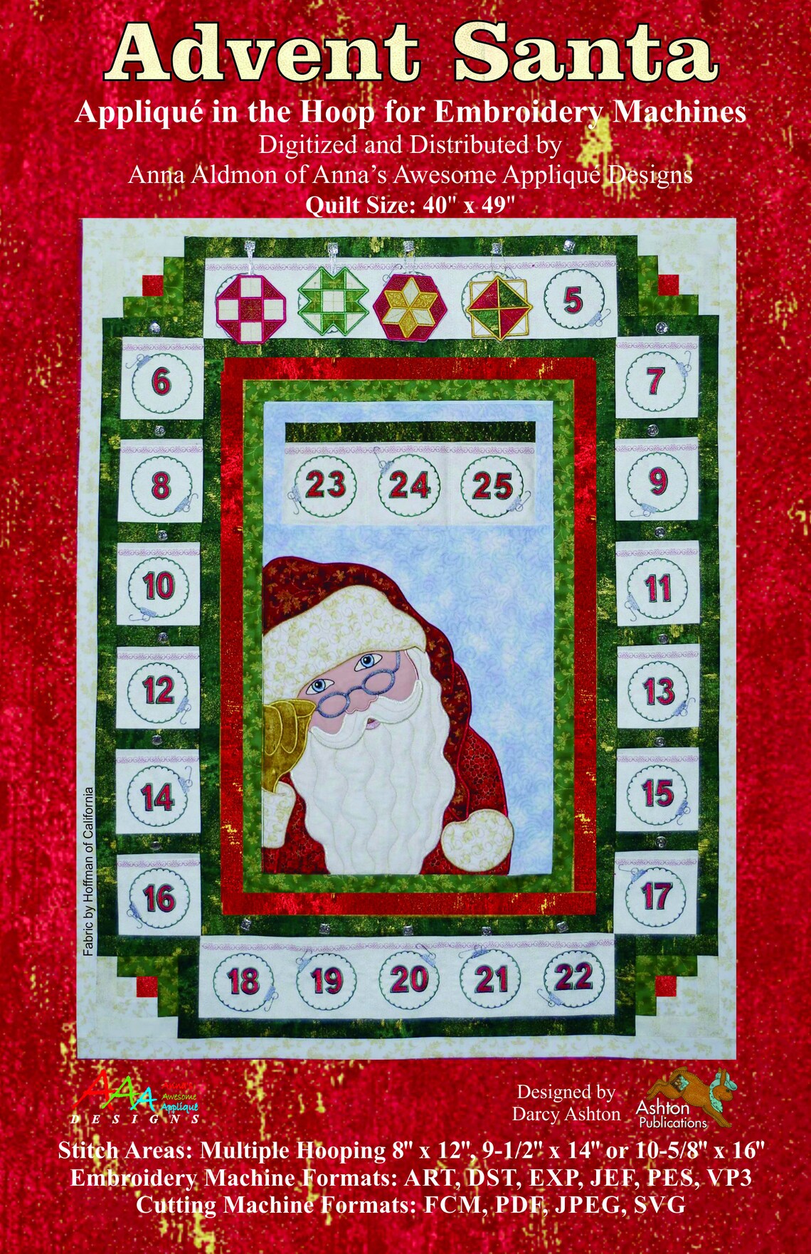 Quilt Book, All About Santa, Applique Quilting Pattern Book, Santa ...