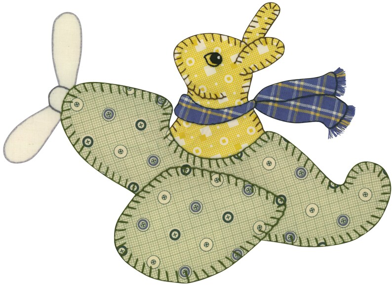 Large Format Pattern Bunny Quilt Six Different Applique | Etsy