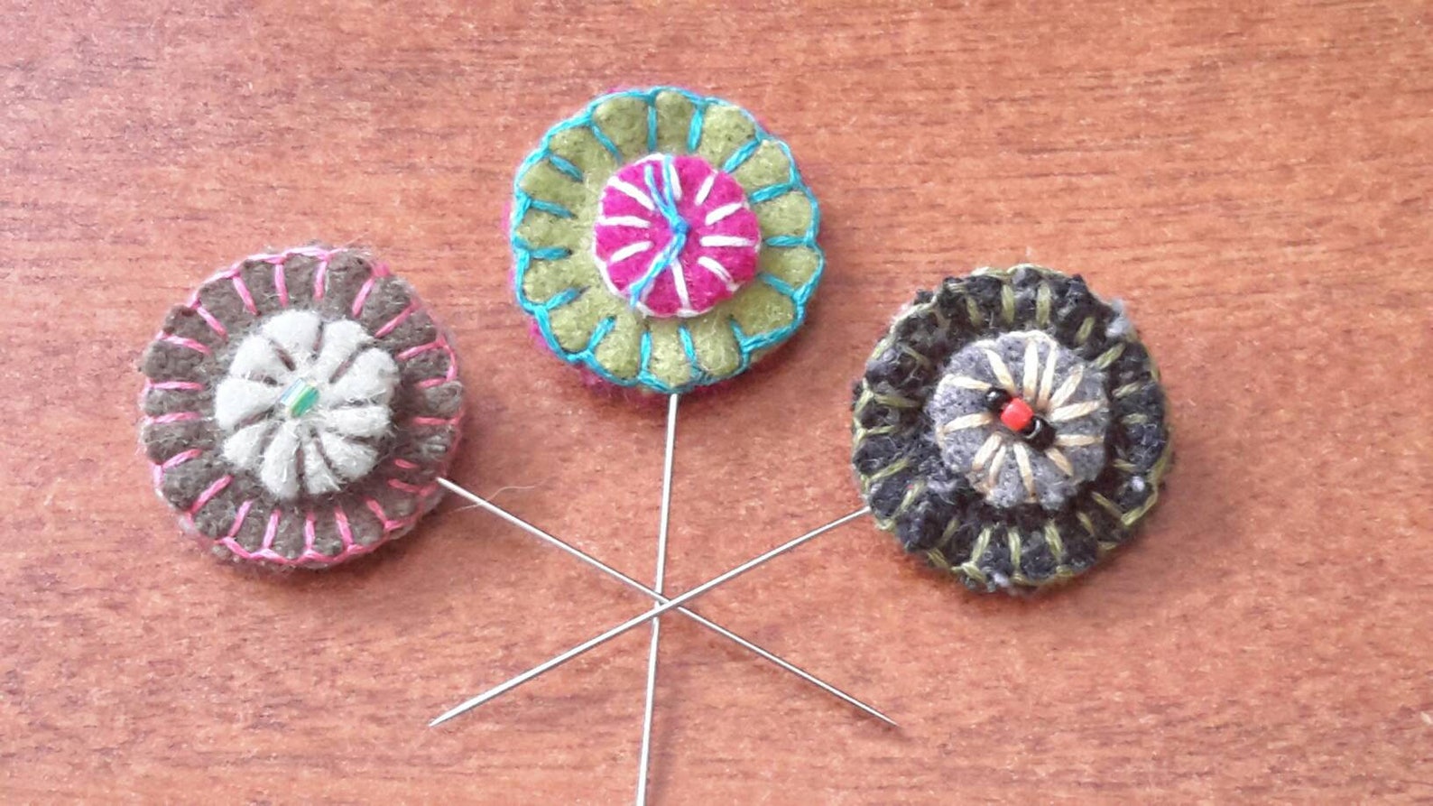 Handmade Wool Sewing Pins Pincushion Ornaments Wool | Etsy