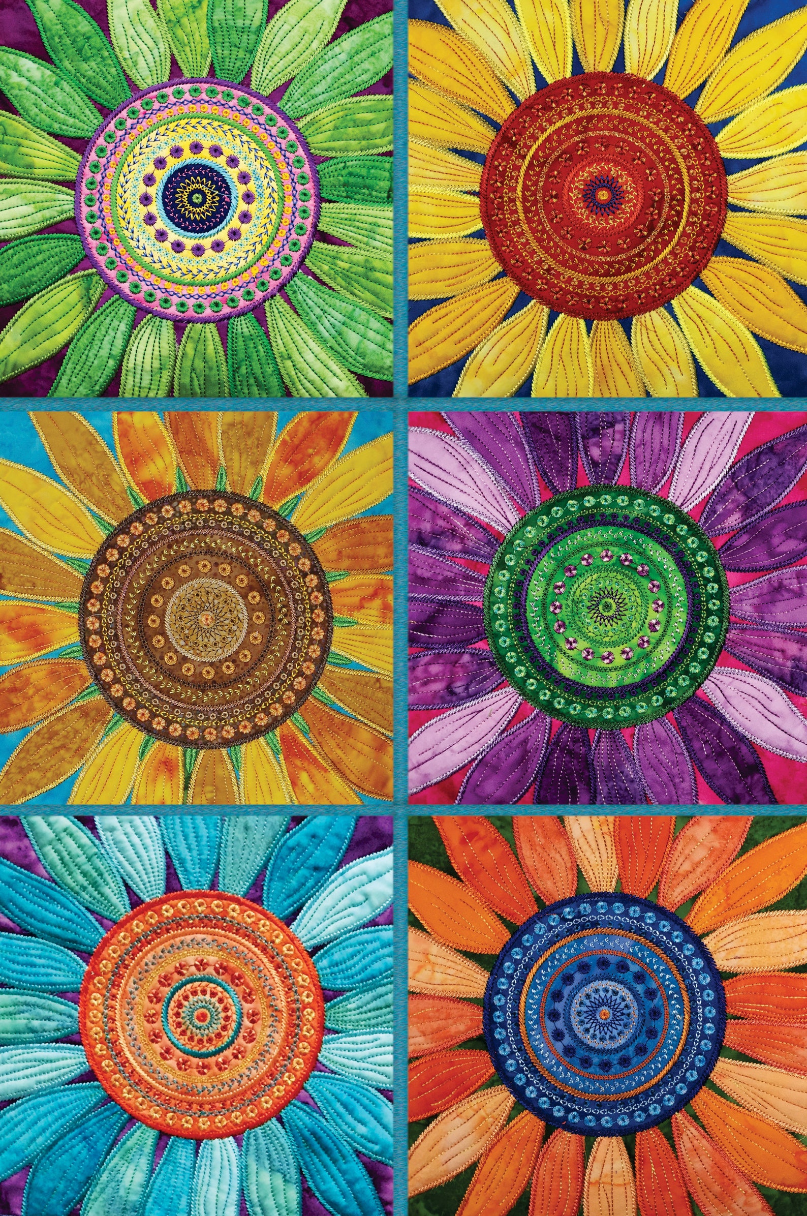 Pdf SUNFLOWER Instant Download .pdf Applique Sunflower - Etsy