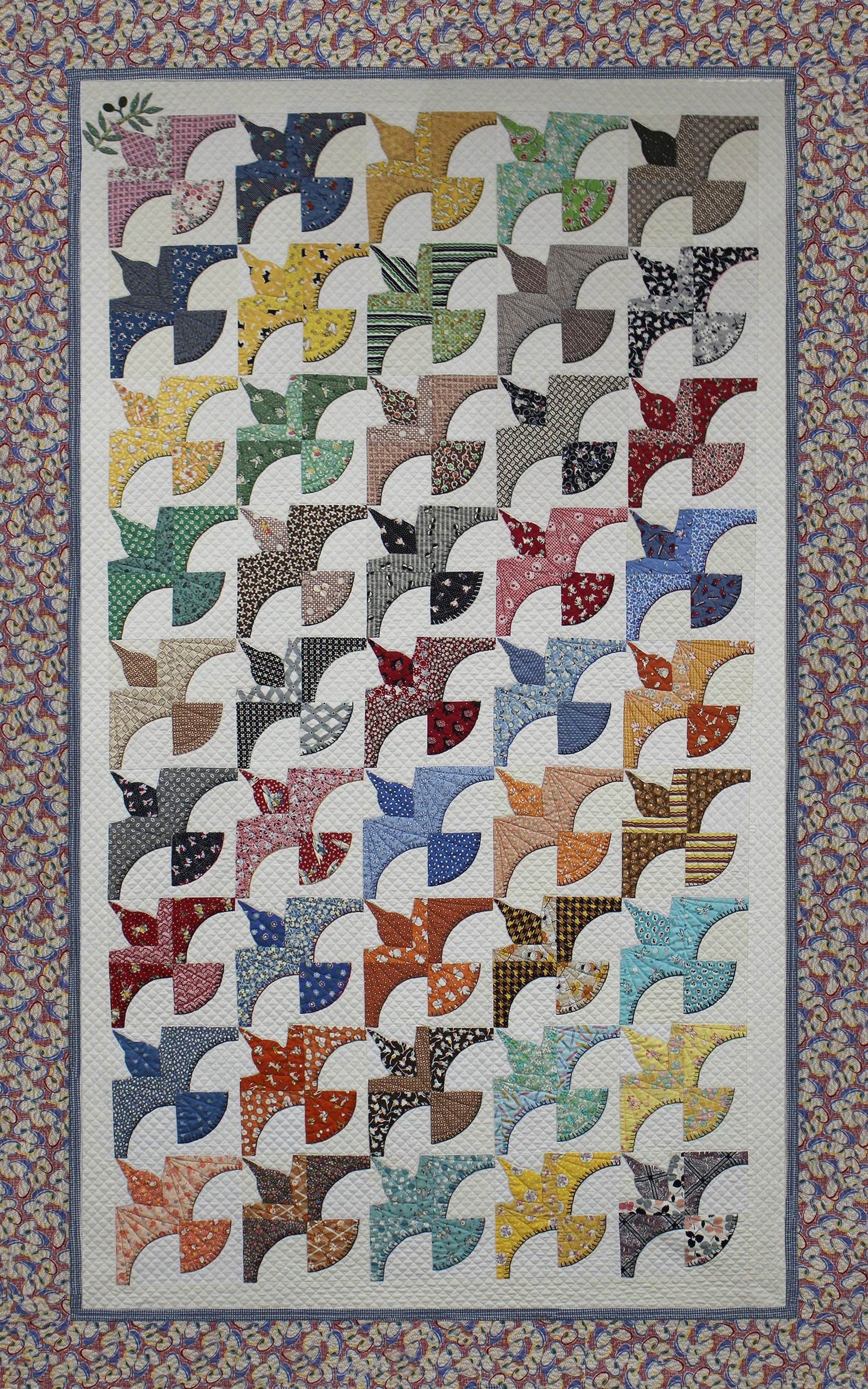 Pattern Flying Doves Drunkards Path Birds Baby Quilt - Etsy