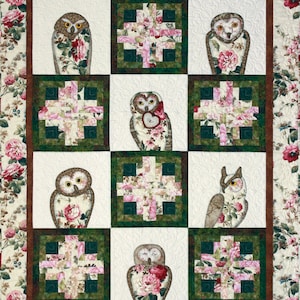 Quilt Book, Outstanding Owls, Applique Quilting Pattern Book, Owl ...
