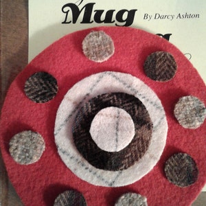 Wool Kit, Small ROUND Mug Rug, Wool Appliqué Mug Rug Kit, Make Your Own ...