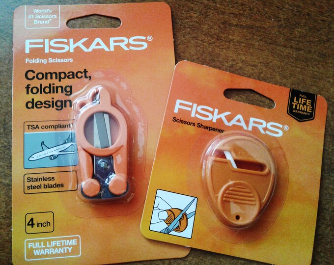Fiskars Folding Scissors, Sharpener, Small Scissors, Fiskars Brand, 4 ...