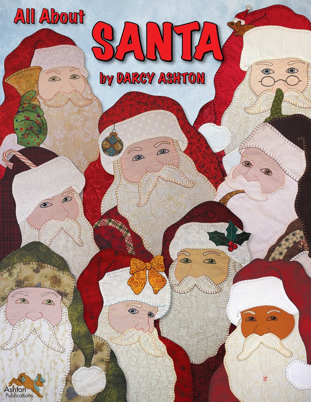 Quilt Book, All About Santa, Applique Quilting Pattern Book, Santa ...