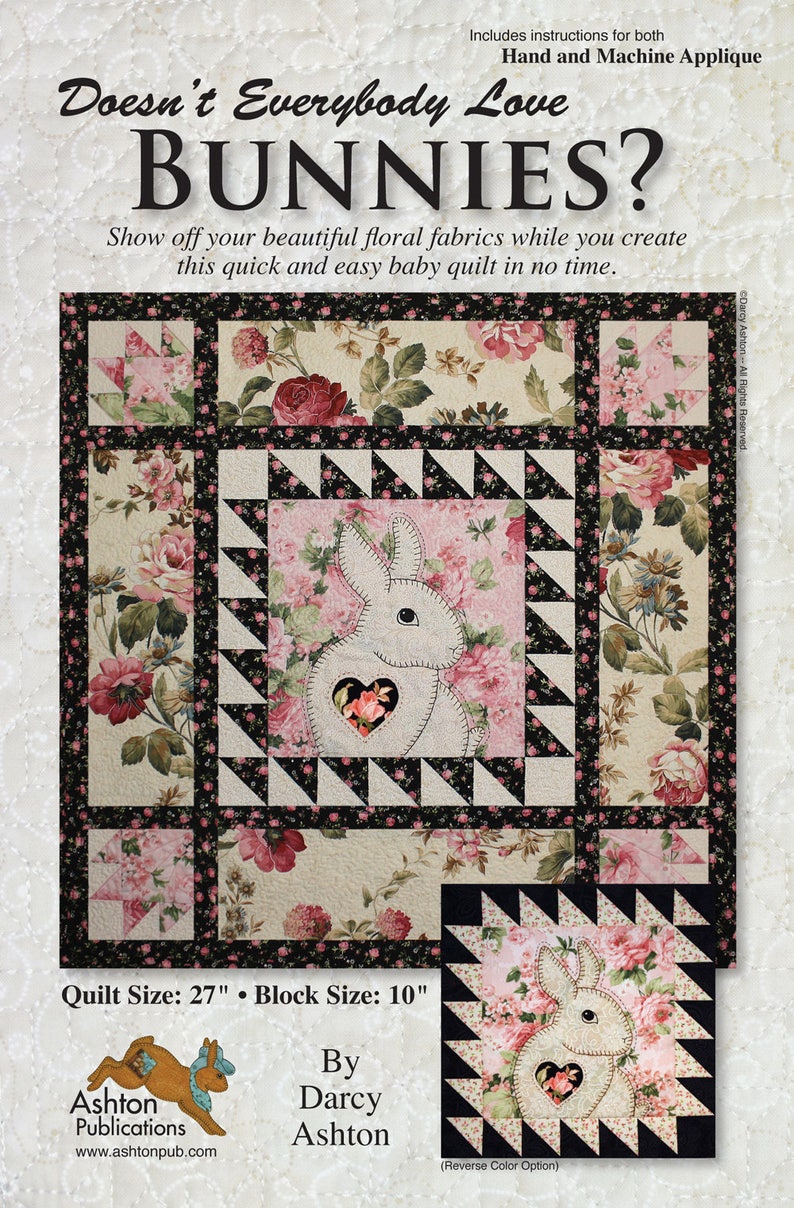 Pattern Easy Applique Bunny Baby Quilt Applique Bunny | Etsy