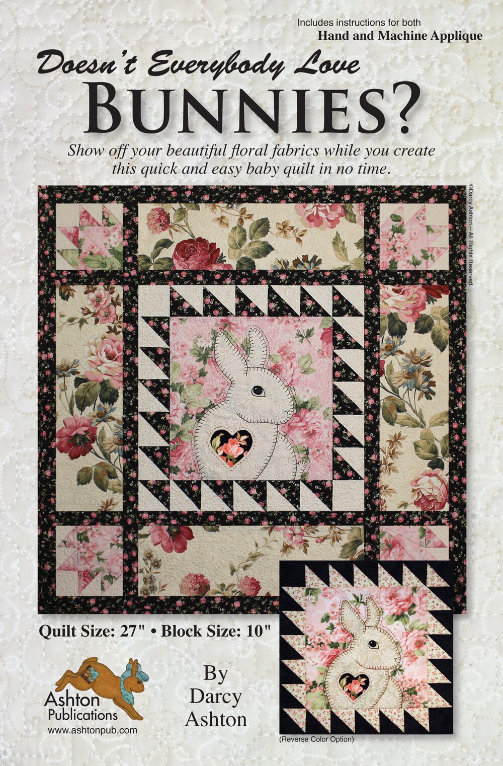 Applique Bunny Baby Quilt Pattern, Easy Sewing - Etsy