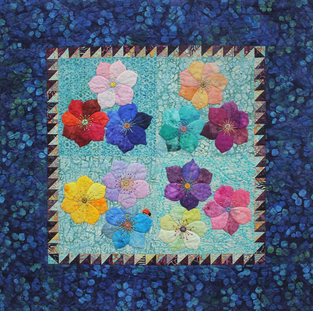 Tutorial Pattern 2, Hand Applique Technique Pattern, Shoulder Bag and ...