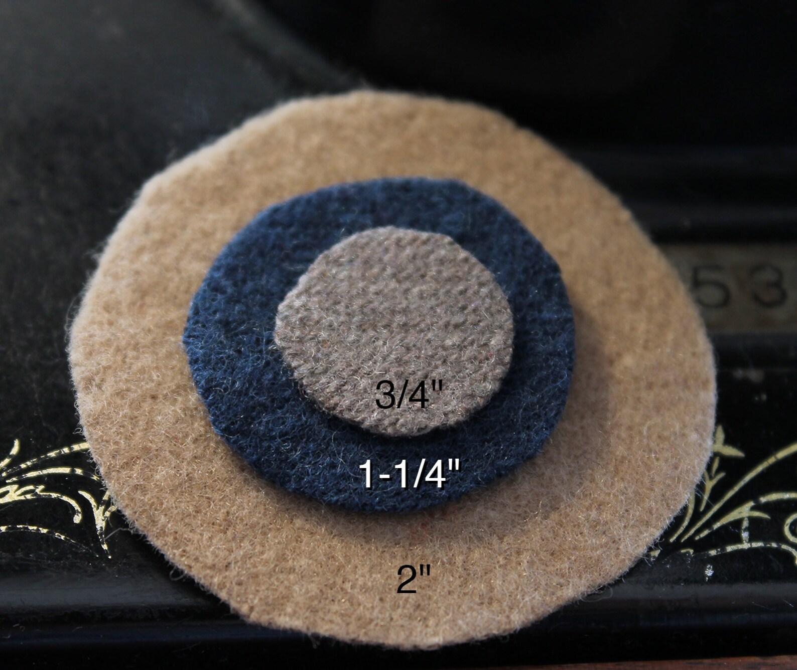 Wool Circles 50 3/4 Circles for Wool Penny Rugs Set | Etsy