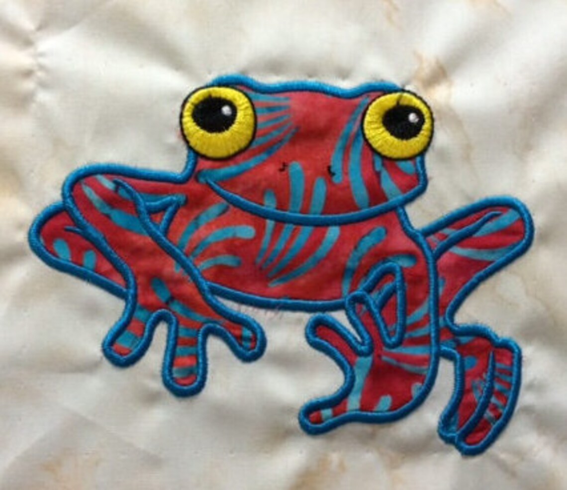 Digitized Knee Deep in Frogs 20 Different Frogs Applique in - Etsy