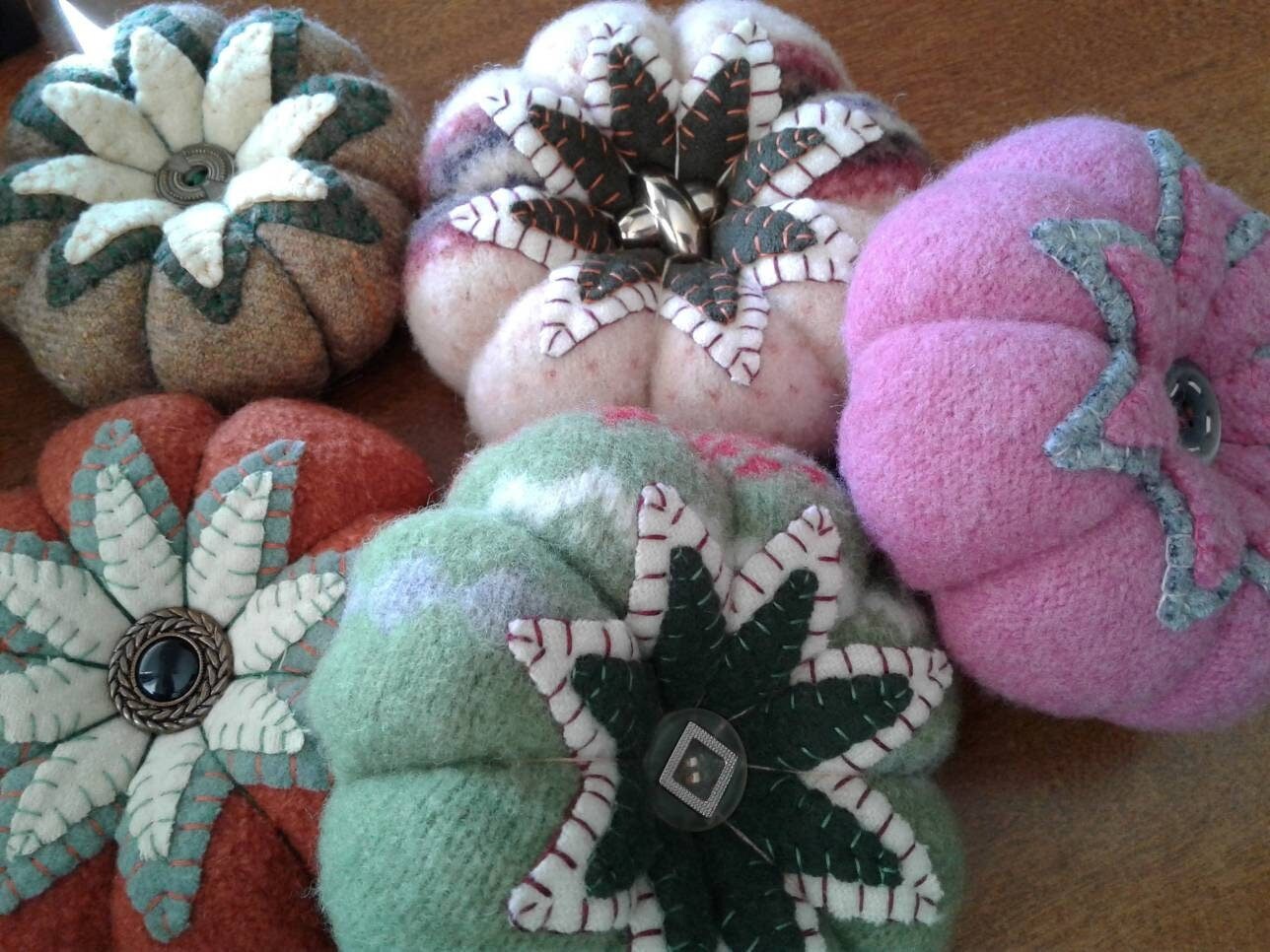Handmade Wool Jumbo Pincushion Vintage Upcycled Wool - Etsy