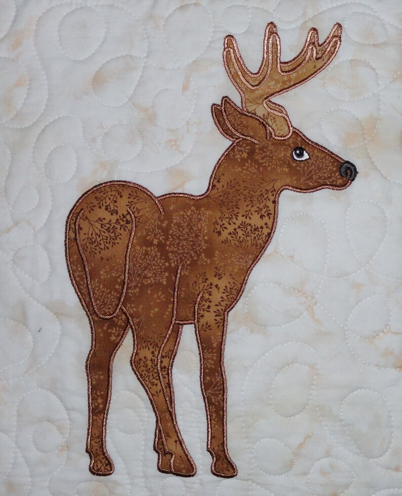Digitized Deer With Fawn Applique in the Hoop for Embroidery - Etsy