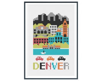 Denver Cross Stitch | Etsy