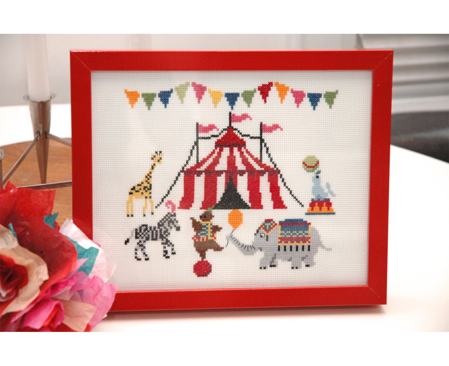 Modern Cross Stitch Circus Cross Stitch Pattern By Tiny Etsy