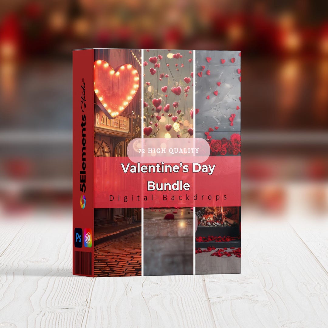 72+ Valentine's Day Backdrops Bundle | Romantic Digital Backgrounds for ...