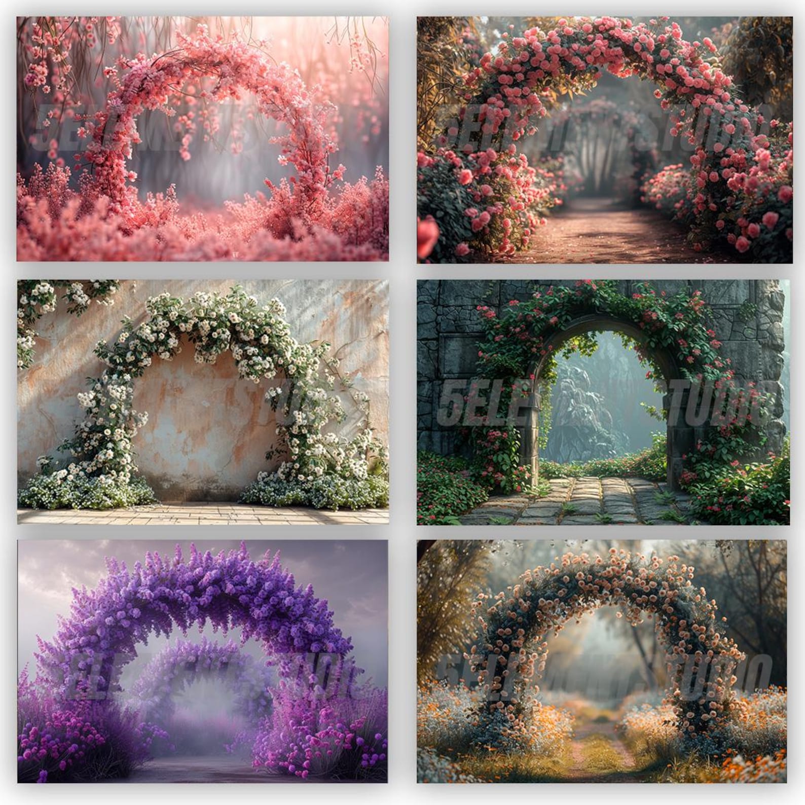 97+ Floral Dream Digital Backdrops Bundle - Instant Download, Studio ...