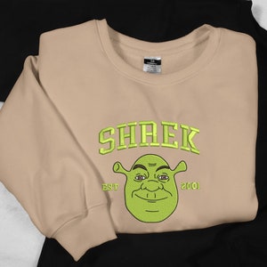 Shrek Embroidered Sweater Cartoon Embroidered Sweatshirts Trending ...