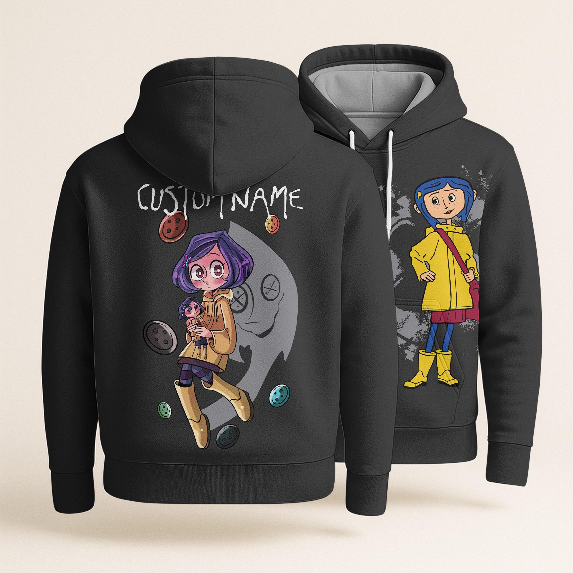 Coraline Hoodie Sweatshirt, Coraline Shirt Sweater, Halloween Horror ...