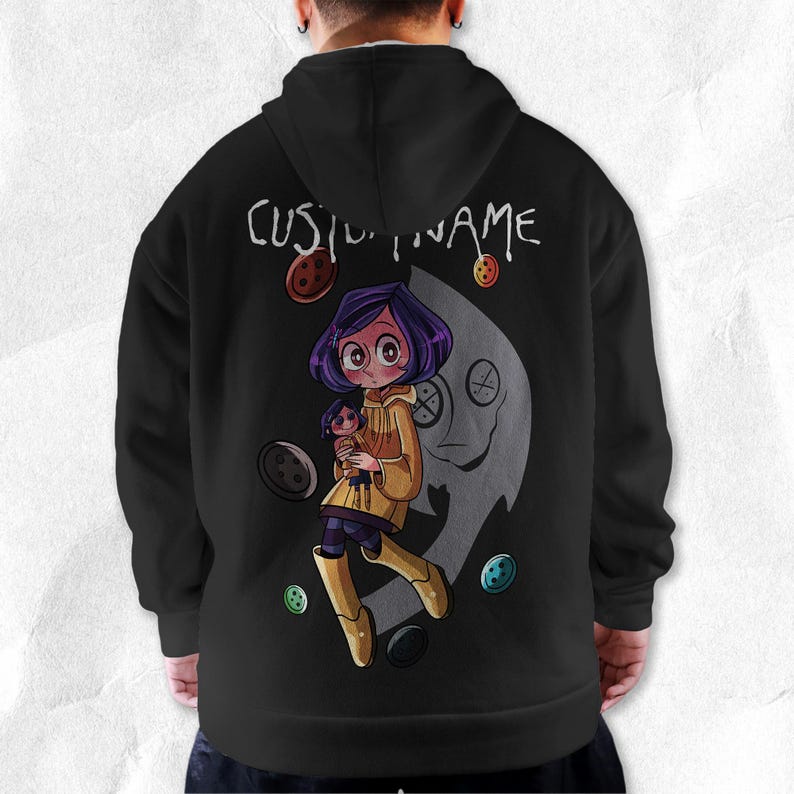 Coraline Hoodie Sweatshirt, Coraline Shirt Sweater, Halloween Horror ...