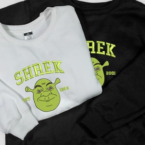 Shrek Embroidered Sweater Cartoon Embroidered Sweatshirts Trending ...