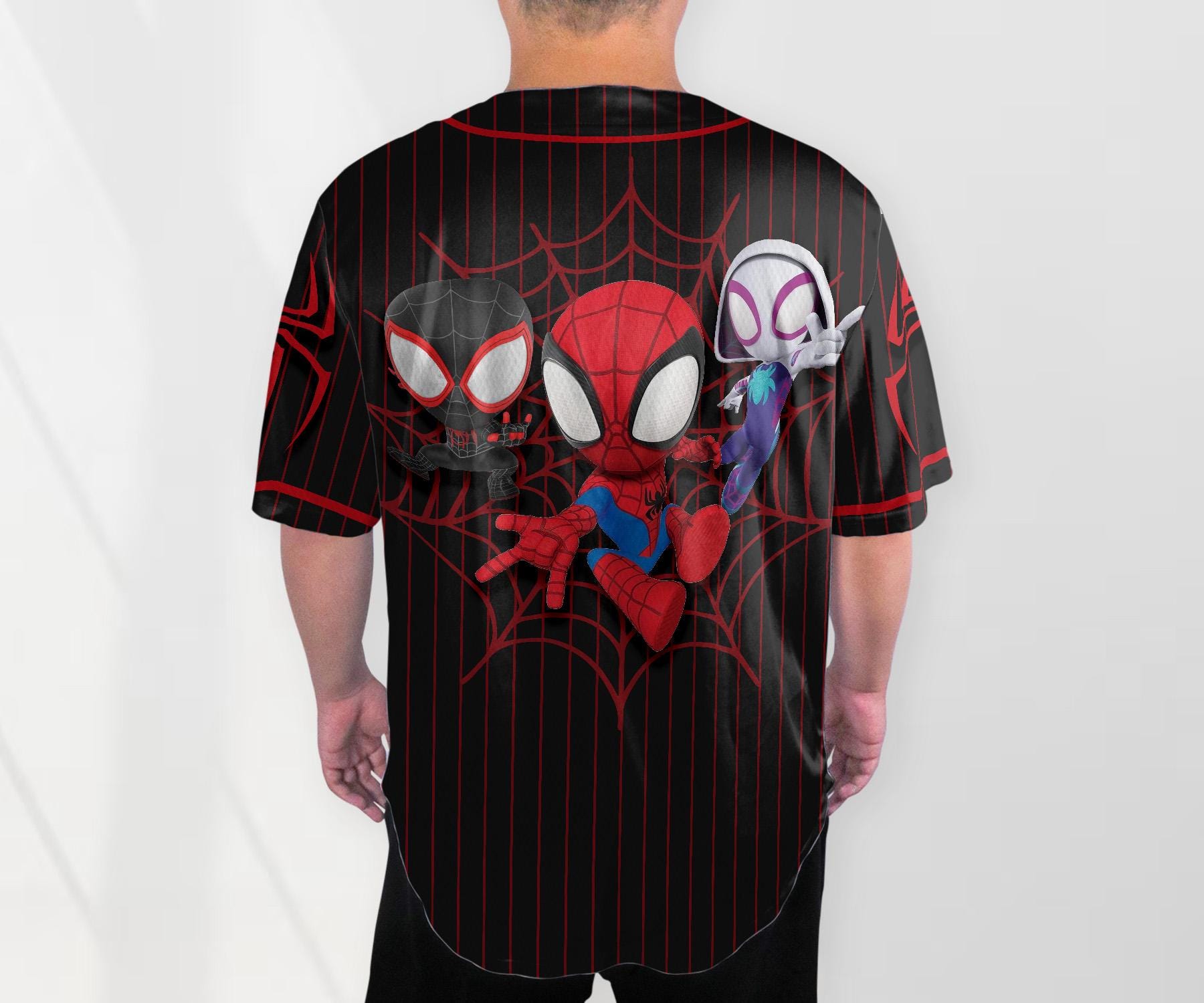 Spidey and His Amazing Friends Funny Spider Verse Baseball Jersey Team ...