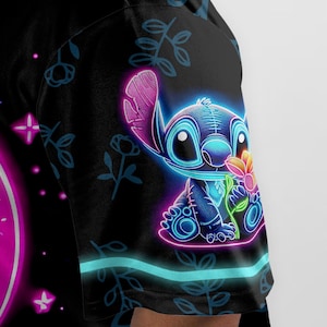 Stitch Baseball Jersey Neon Stitch Jersey Baseball Shirt Gift - Etsy