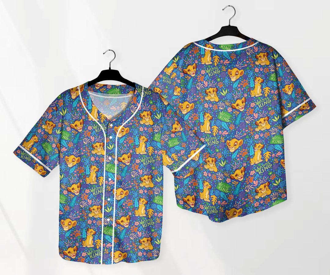 Simba Jersey Shirt Lion King Baseball Jersey Shirt Funny Simba Baseball ...