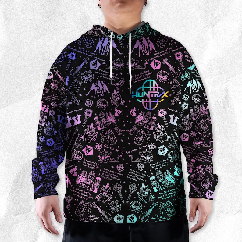 Huntrix Hoodie, Kpop Merch Sweatshirt, Derpy Tiger Cosplay Hoodie ...