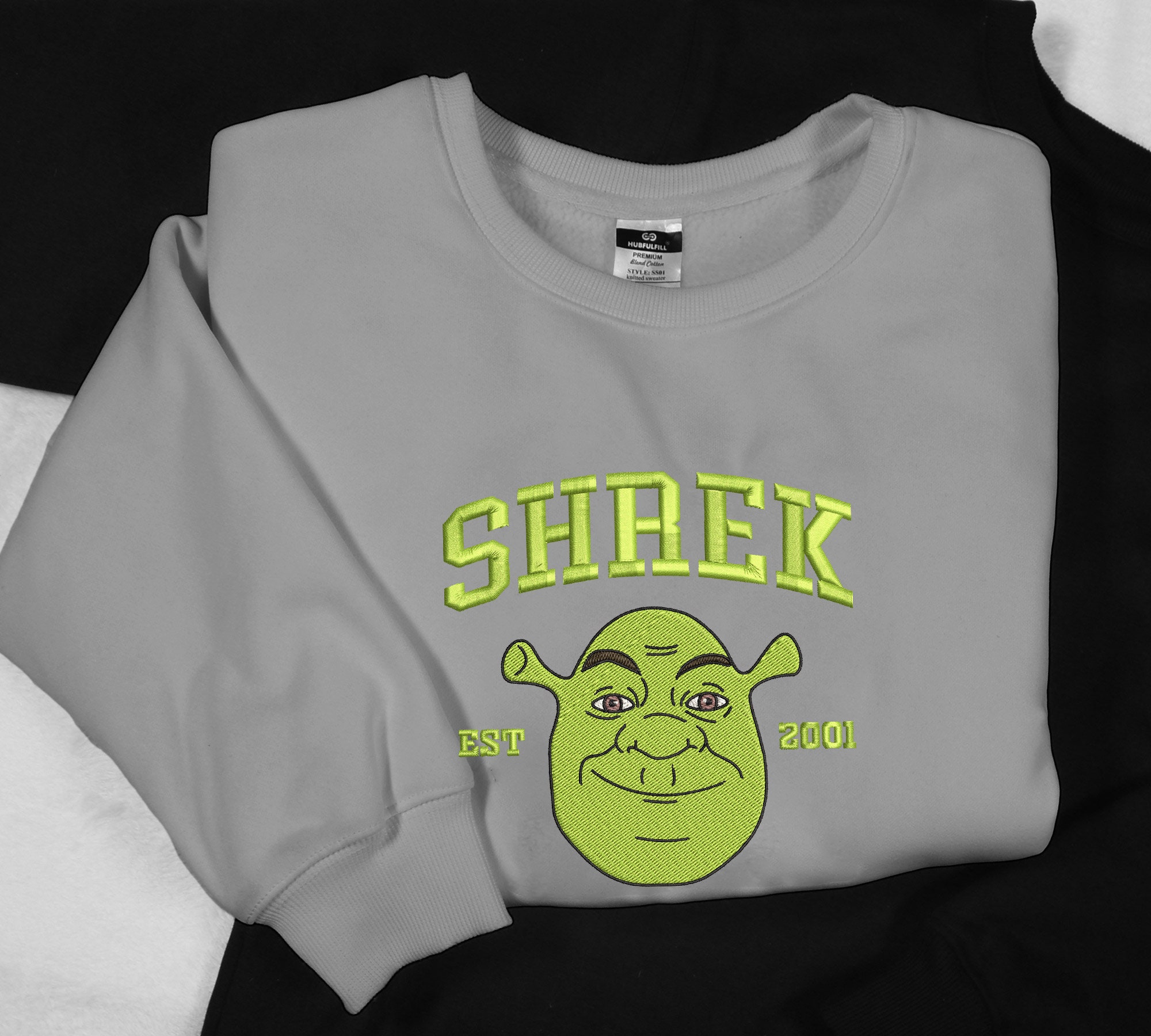 Shrek Embroidered Sweater Cartoon Embroidered Sweatshirts Trending ...