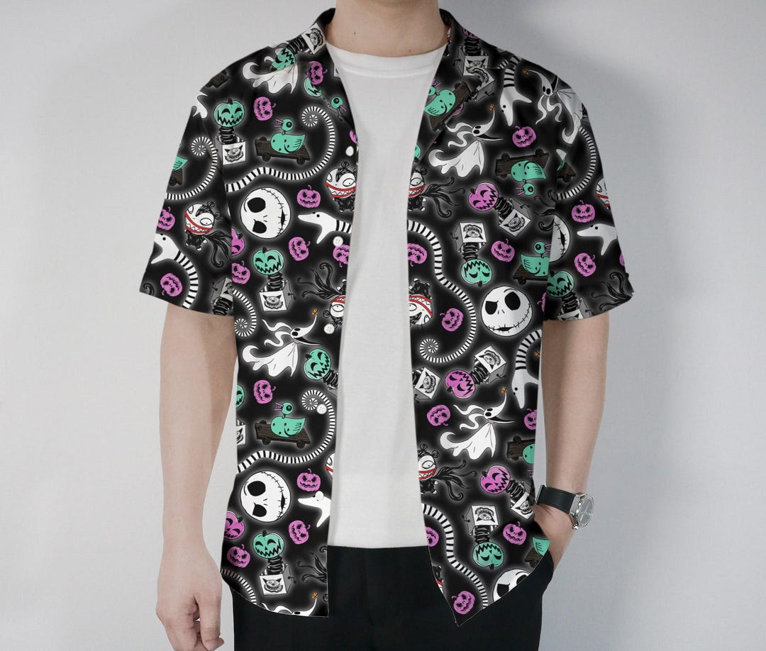 Pumpkin King Hawaiian Shirt, Oogie Boogie Summer Set, Unisex Halloween ...