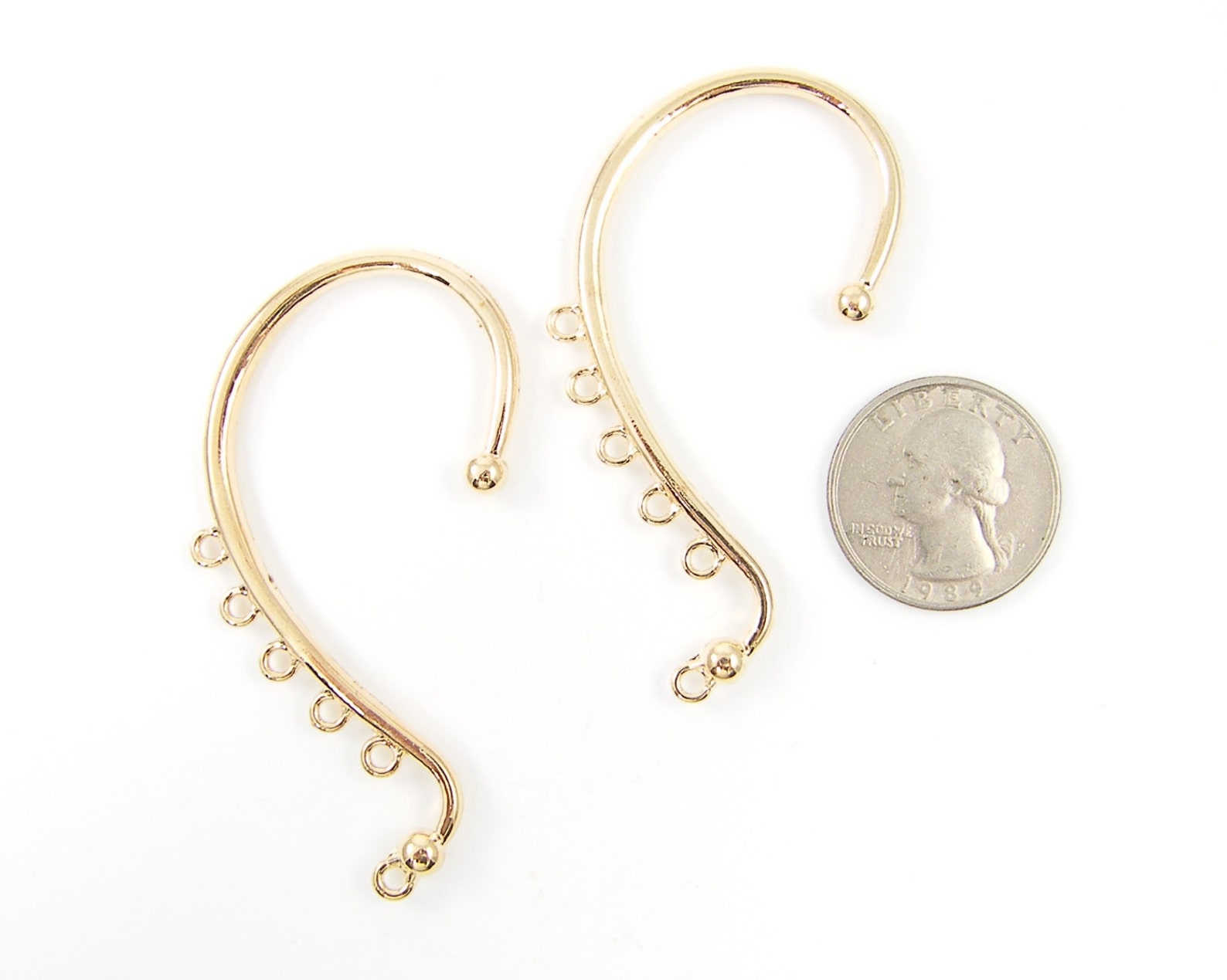 Gold Ear Cuff Earring Finding Non Pierced Brass Wrap Around - Etsy