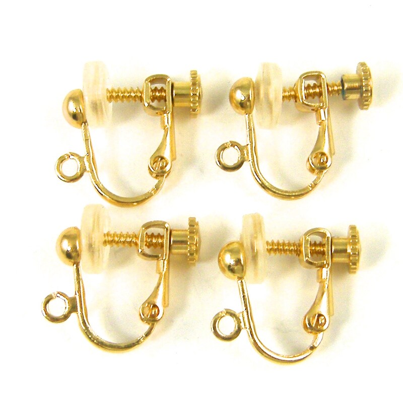 Gold Screw Clip Earrings - Etsy
