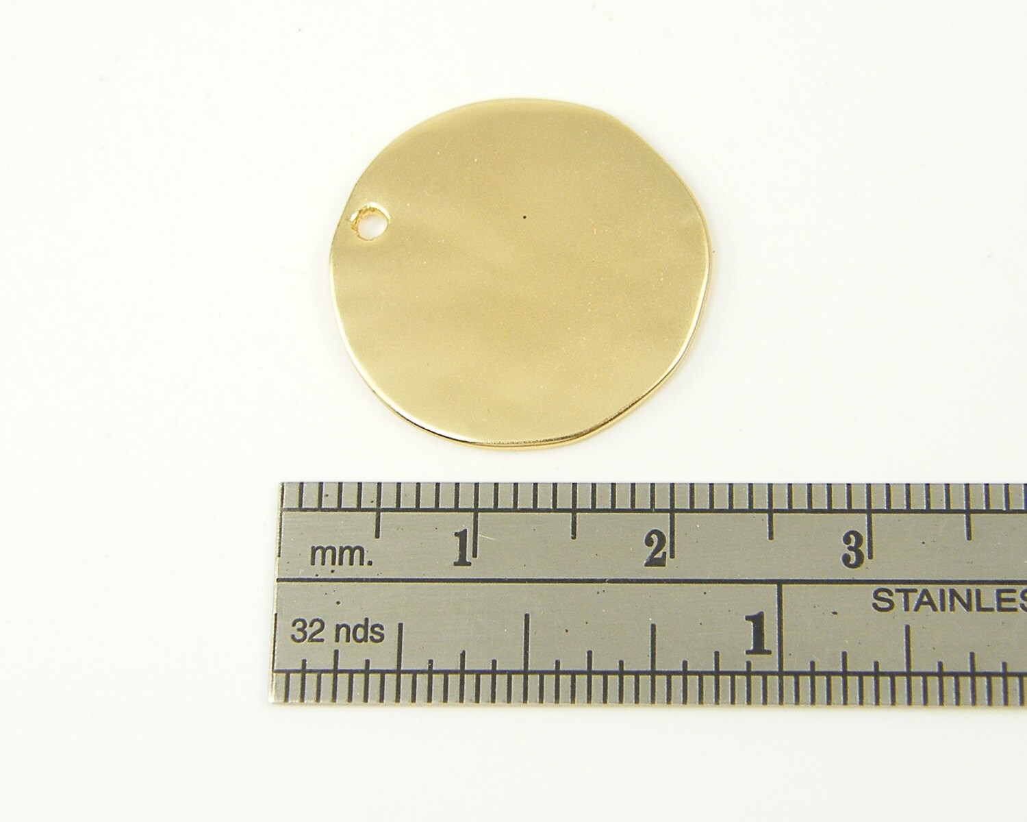 Matte Gold Disc Earring Findings Round Gold Pendant Charms | Etsy