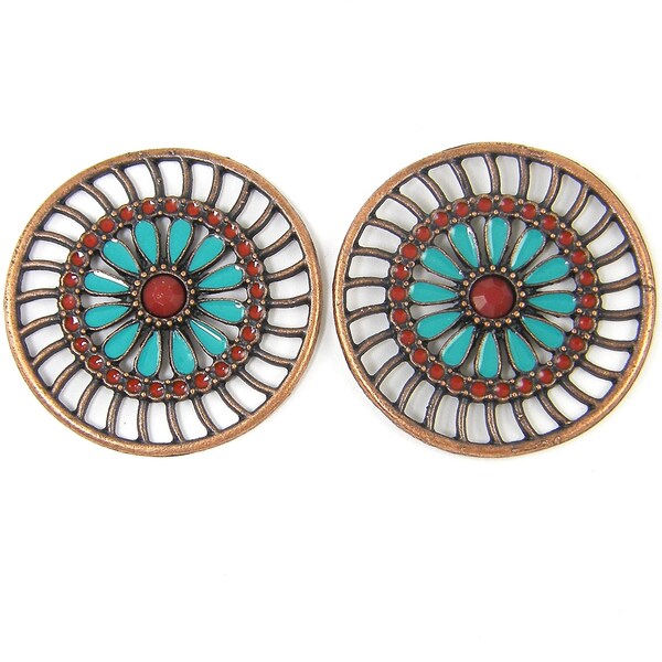 Turquoise Medallion - Etsy