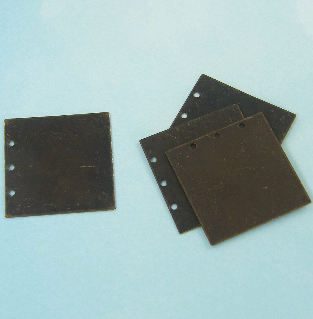 Antique Brass Miniature Metal Book Cover Craft Supply, Square Brass Ox ...