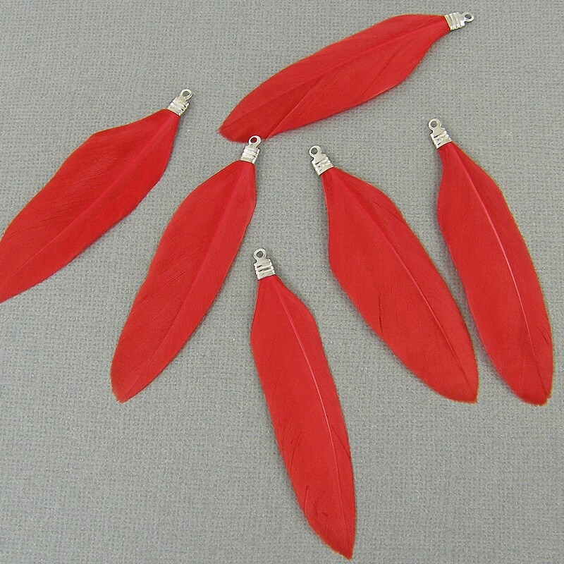 Red Feathers - Etsy
