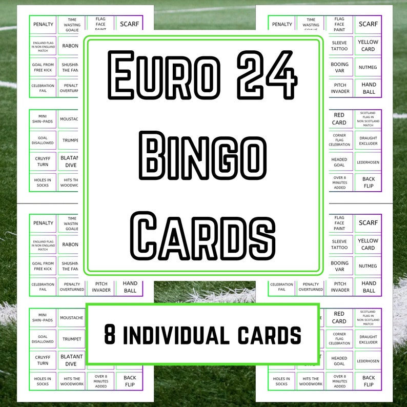Euro 2024 Bingo Cards Download, Football Bingo Cards, Downloadable ...