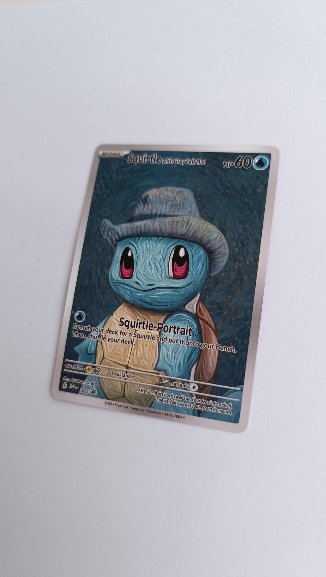 Pokemon Card Squirtle With Gray Felt Hat Promo Custom Made Card Proxy ...