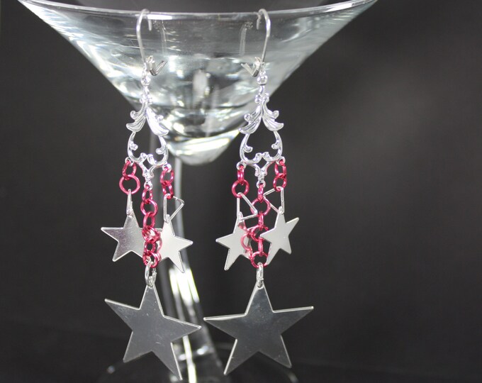 Triple Strand Star Dangles - Etsy