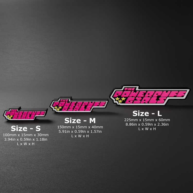 Powerpuff Girls Cartoon 3D Printed Logo Display Sign unofficial Product ...