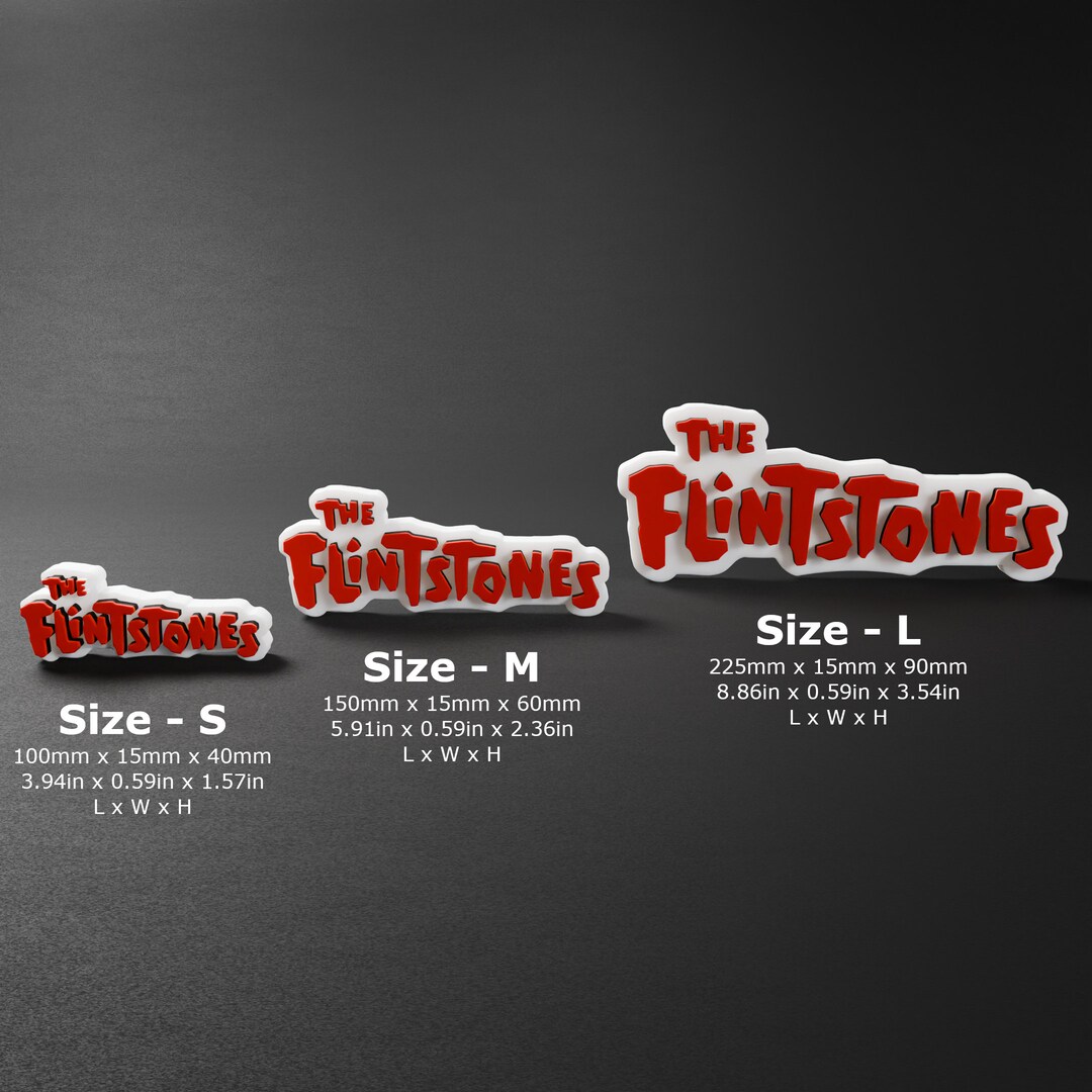 The Flintstones Show/movie3d Printed Logo Display Sign unofficial ...