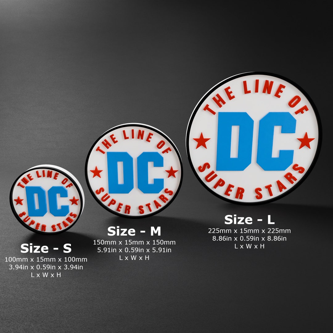 DC Comics 1974 Comics 3D Printed Logo Display Sign unofficial Product ...